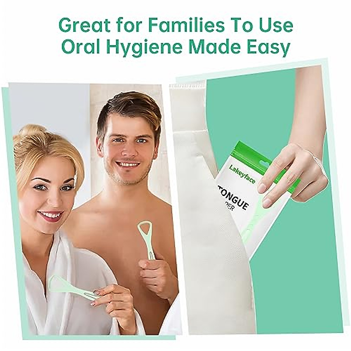 36 Counts Tongue Scrapers, BPA Free Tongue Cleaner Scrapers for Adults & Kids, Plastic Tongue Scrubber with Zipper Bag Great for Oral Hygiene,Easily Fresh Breath On The Go