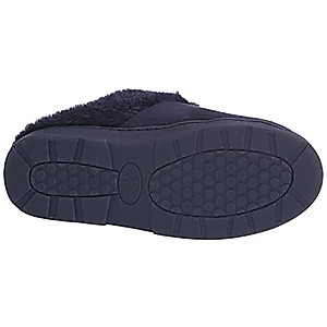 MUK LUKS Women's Polysuede Clog Slipper, Royal Blue, Large