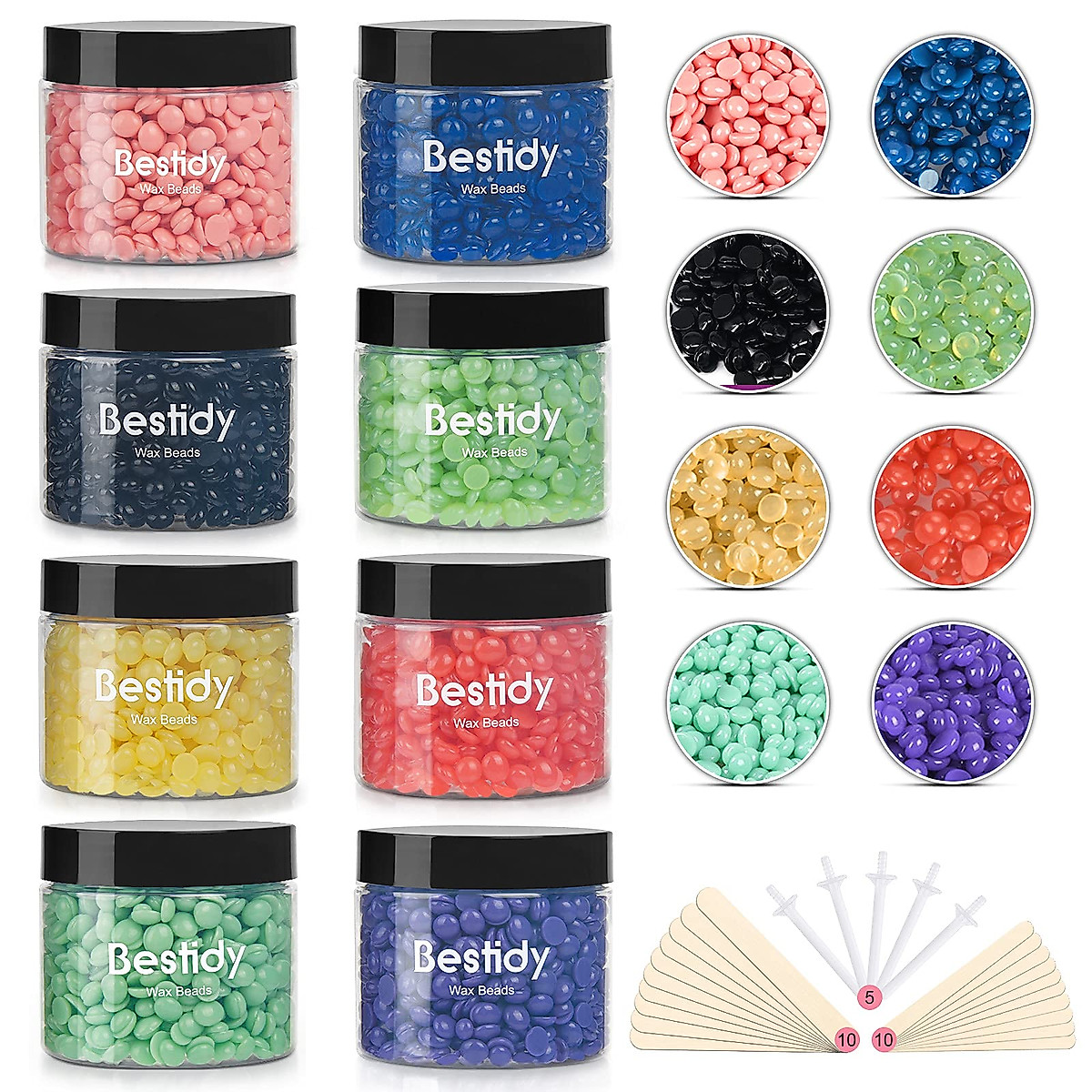 Bestidy Wax Beads, Waxing beans for Hair Removal, Women Men, Home Waxing for All Body and Brazilian Bikini Areas (Purple-800g)
