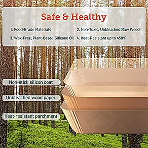 COSORI Air Fryer Liners, 100 PCS Square Disposable Paper Liners, Non-Stick Silicone Oil Coating, Little to No Cleaning, 7.9" Unbleached Food Grade, Resistant to 465°F, Thickened Not Easy to Break