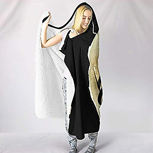 Black Kitsune Ninetails Ukiyoe Japanese Style Traditional Fox Smoke Artwork Print Hooded Blankets Traditional Cuddly Warm Winter Plush Sherpa Shawl Wrap for Adults Kids Playing white 50x60 inch