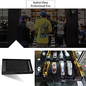 Barber Clipper Keeper, Barber Clipper Organizer, Barber Table Collector, 5 clipper Noches. (Black)