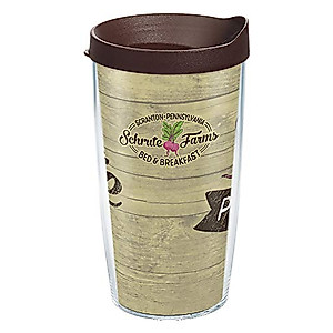 Tervis Made in USA Double Walled The Office Insulated Tumbler Cup Keeps Drinks Cold & Hot, 16oz, Schrute Farms