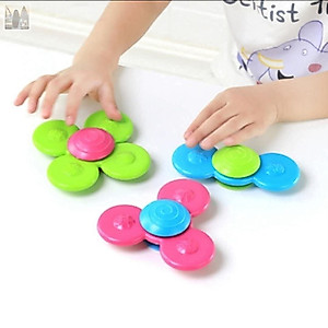 BornCare Fidget Suction whirly Spinners for Baby Toddler Kids, Durable Toys (3 Pack)