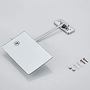 Bathroom Folding Makeup Mirror ,Hotel Bathroom Rotating Telescopic Mirror Wall Hanging Beauty Triple Zoom Single Side Makeup Mirror 8 Inch Free Punch-Square Bottom