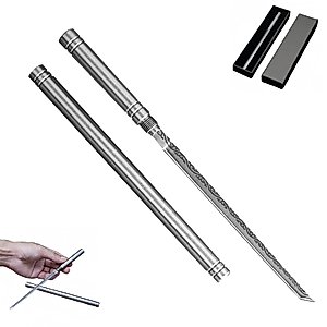 PUENBKO Multipurpose Outdoor Portable Fruit Knife with Sheath, Mini Stick Knife, Cuchillo Multiusos para Fruta Exteriores Con Funda, Stainless Steel Mini Stick Fruit Knife (1pcs)