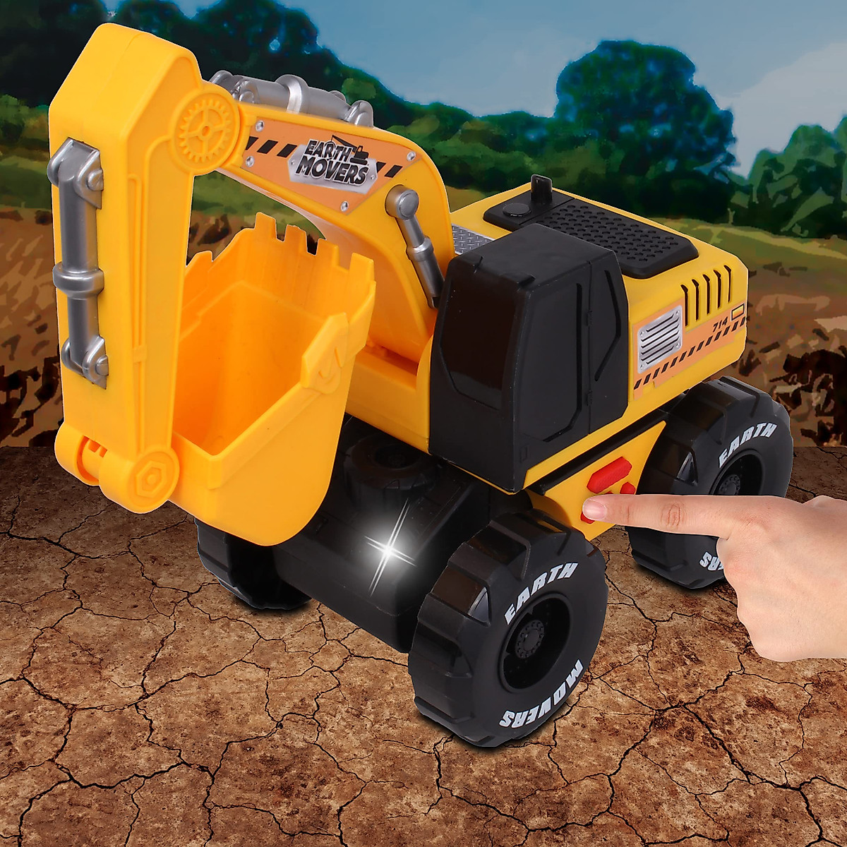 NKOK Earthmovers™ Friction Powered Lights & Sounds Excavator