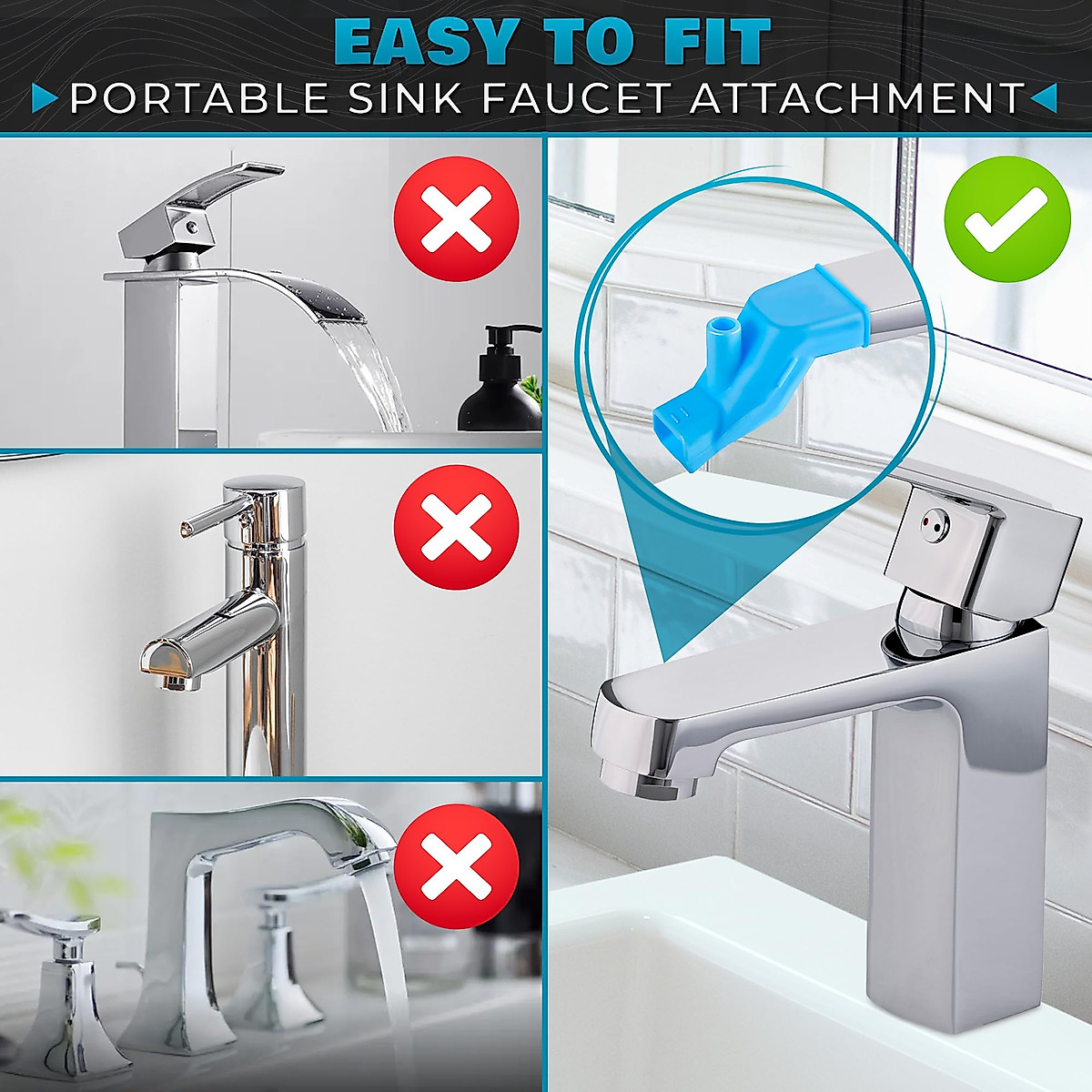 3Pcs Sink Extender for Toddlers - Sink Faucet Extender for Toddlers Bath Faucet Cover for Kids Faucet Extender for Sink Bath - Toddler Sink Extender Tub Faucet Cover for Kids Toddler Faucet Extender