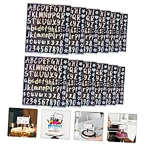 Housoutil 36 Sheets Alphanumeric Kit letters mailbox stickers vinyl letter stickers window sticker digital sign gold number stickers Self-Adhesive Decals for Signs outdoor mailbox numbers