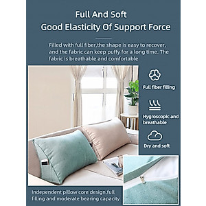 SHIZLIN Simplicity and Luxury Wedge Pillow Waist Protection Reading Pillow Couch Cushion Support Triangle Sofa Backrest Pillow