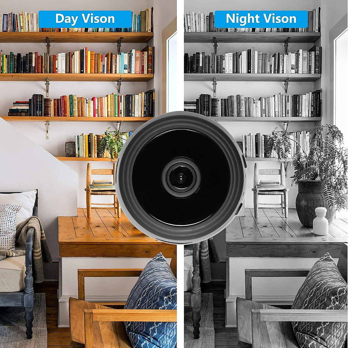 YADACAM Mini Spy Hidden Camera，Portable Wireless HD 1080P Small Nanny Cop IP Cam Home Security Motion Detection Nigh Vision Remote View Video Recorder