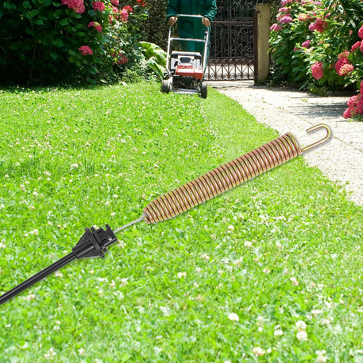 175067 Deck Engagement Clutch Cable for AYP Husqvarna Poulan Roper Craftsman 169676 532175067 532169676 21547184 Lawn Mower 42", Cable Length 45", Conduit Length 32"