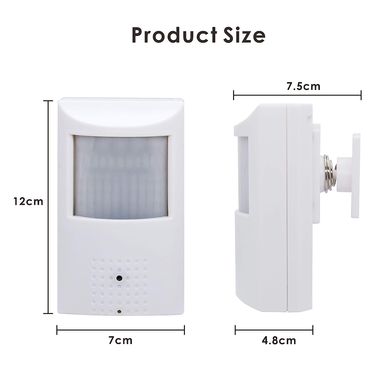 Inwerang 5MP POE IP Security Hidden Spy Camera, 3.7mm Wide Angle Pinhole Lens, Indoor PIR Housing Spy Camera,940nm Invisible IR LEDs, 10m Night Vision(Plug&Play with Multiple Third-Party PoE NVR)