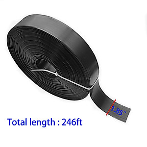 Qlvily Chain Link Fence Privacy Tape, 246ft x 0.15ft Chain Link Fence Slats, Fence Covering Privacy, Black (200PCS Button + Puncher Included)