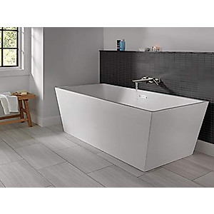 Delta Faucet Slade Freestanding Bathtub, Bath Tub, Free Standing Tub, Freestanding Tub, 67 x 32 inches, Integrated Waste and Overflow Drain, White DB256406-6732WH