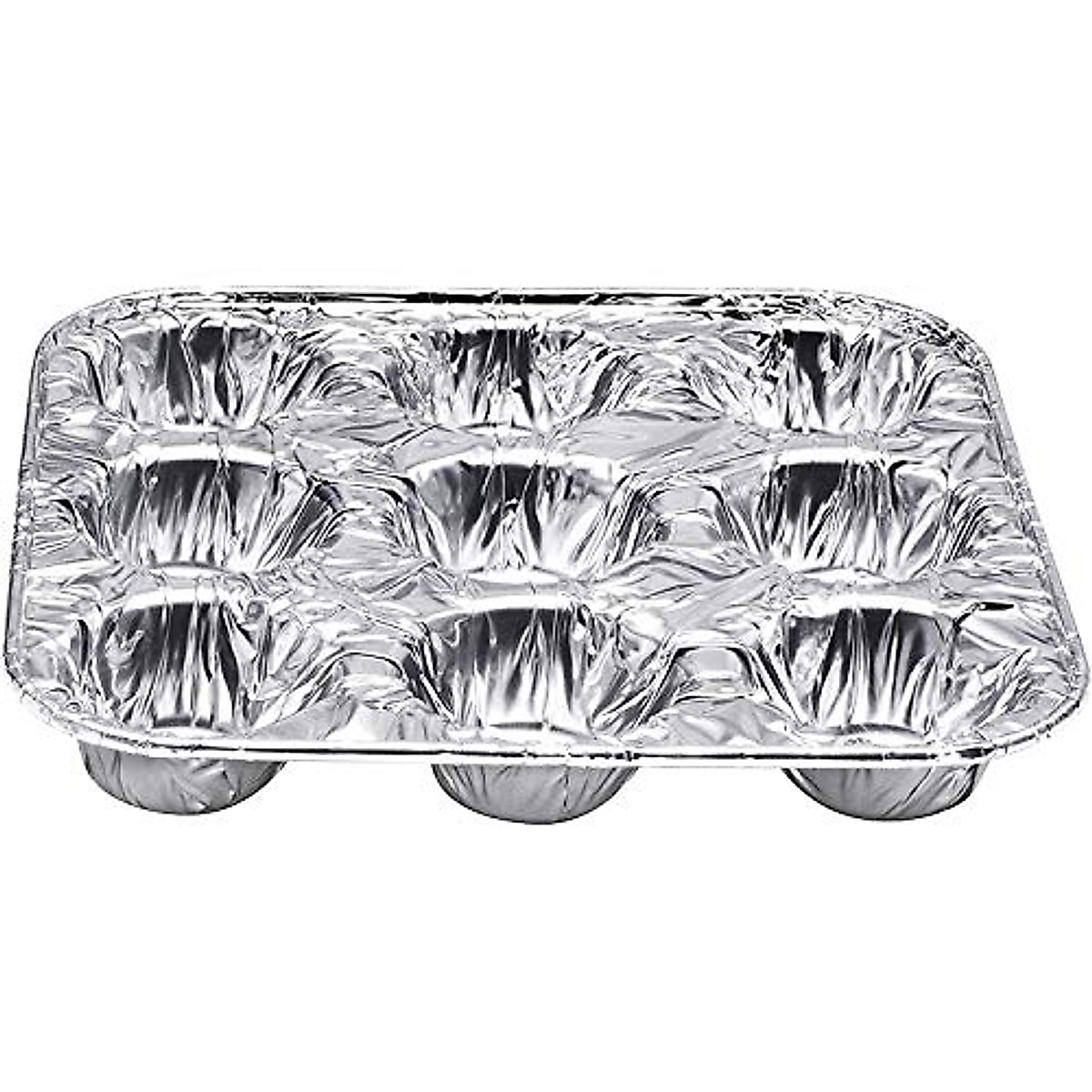 9-Cavity Mini Cupcake and Muffin Pans | Disposable Aluminium Baking Pans | Use for Baking Mini Muffin, Cupcake, Cake | For Weddings, Parties, Birthdays, Gatherings (12 Pack)