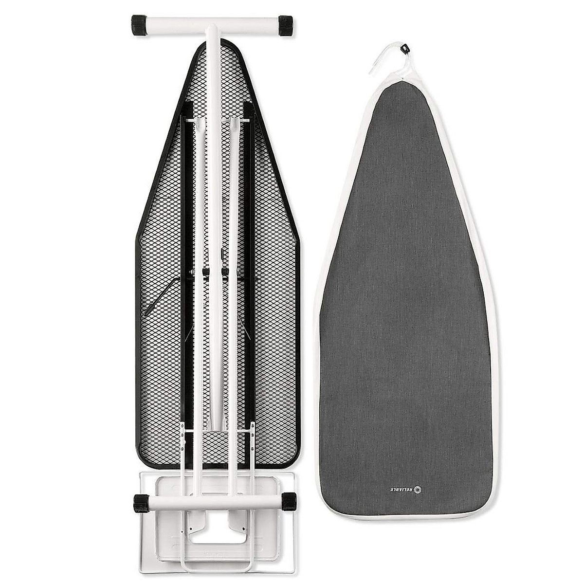 Reliable 120IB Home Ironing Board - Made in Italy Portable Ironing Board with Vera Foam Memory Foam Cover Pad, 7 Step Height Adjustment and Heavy-Duty Tube Frame Construction with Strong Iron Rest