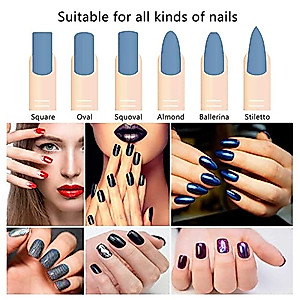 Glass Nail File Glass Nail File With Case Double Sided Etched Surface Files Professionals Glass File Stocking Stuffers For Women Unique Gifts Package For Nail Acrylic Kit Sets (Blue, One Size)