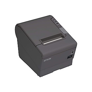 Epson C31CA85656 TM-T88V Thermal Receipt Printer with Power Supply, Energy Star Rated, Ethernet and USB Interface, Dark Gray