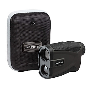Aspire Golf Platinum Laser Rangefinder with Slope, 6X Magnification, 1000 Yards, Pin Seek, Target Lock, Vibration Alert, Noise Filtration, IPX5 Water Resistance — Case and Battery Included