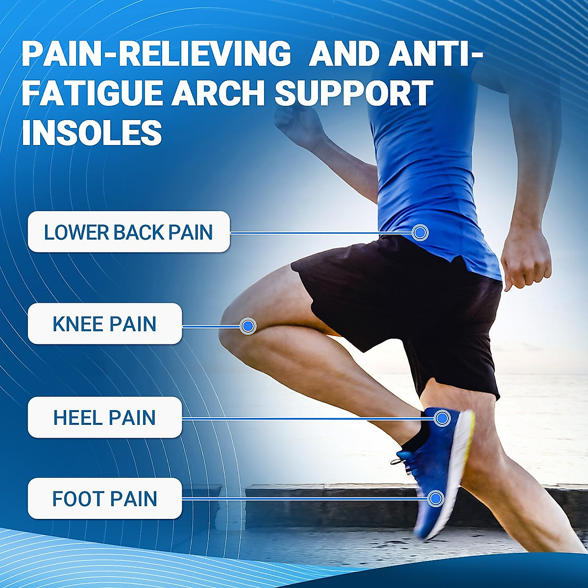 PCSsole High Arch Support Orthotic Insoles -200+ lbs Pain Relief Shoe Inserts for Men and Women for Flat Feet, Plantar Fasciitis, Heel Pain, Feet Pain, Heel Spur Pain, Over Pronation(28cm)