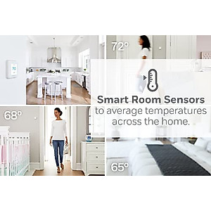 Honeywell Home T9 WiFi Smart Thermostat with 1 Smart Room Sensor, Touchscreen Display, Alexa and Google Assist