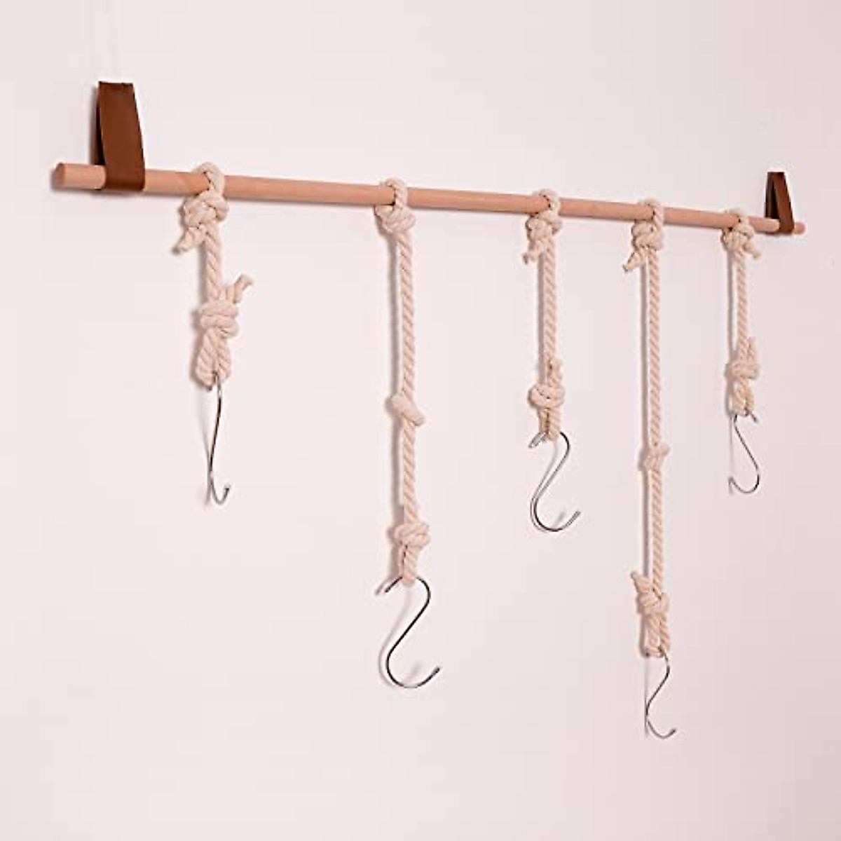 EVOLVEOVER Hat Holder Organizer Boho Wall Hanging Hat Rack Fedora Cowboy Hat Storage Baseball Cap Hanger Macrame Display Shelf Bohemian Hooks