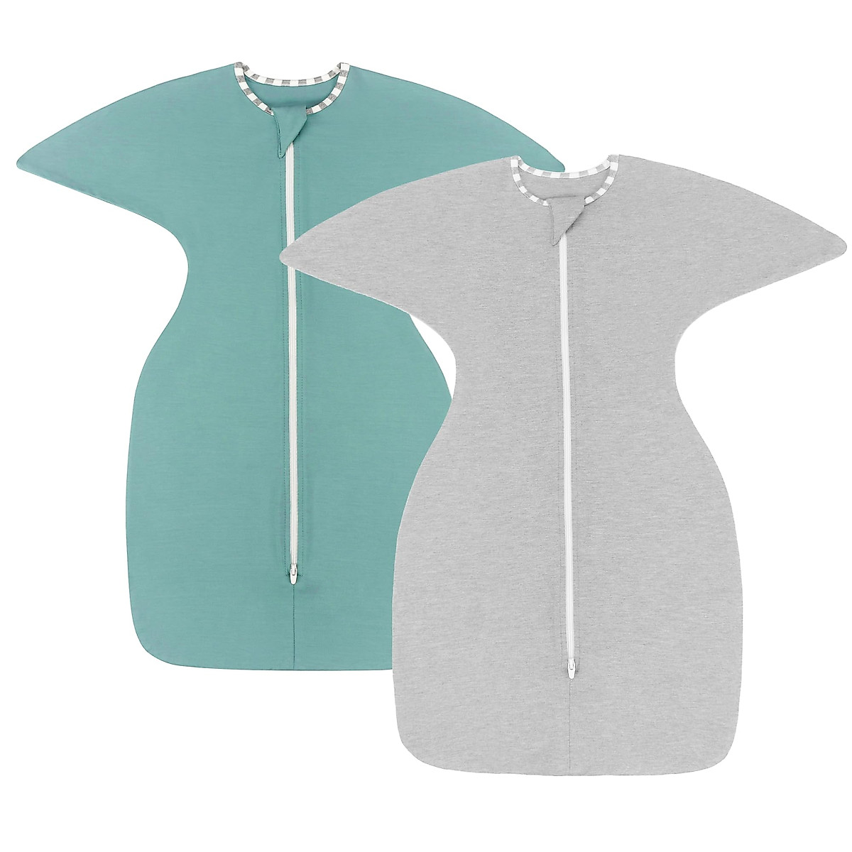 Aomloge PuppyPaws Baby Sleep Sack 2-Pack Set, Transitional Swaddle, Sleep Sack 3-6 Months, Wearable Blanket Baby with 2-Way Zipper Summer, 95% Rayon derived from Bamboo, 5% Spandex