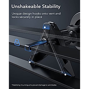 ESR Magnetic Car Mount (HaloLock), Compatible with MagSafe Car Mount, Magnetic Phone Holder for Car, Air Vent Mount for iPhone 14/13/12 Series, Car Accessories, Charging Not Supported, Metallic Grey