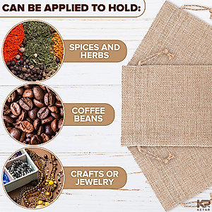 Small Burlap Bags with Drawstring - 24 Pcs Muslin Bags Natural Burlap Bags - Reusable Burlap Gift Bags with Drawstring Jewelry Burlap Sack Medium - Burlap and Lace Wedding Favor Bags for Parties