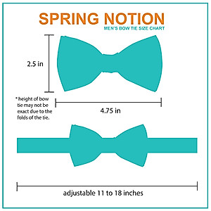 Spring Notion Men's Cotton Floral Print Pre-tied Bow Tie for Wedding Summer Party Dressy and Casual, 48-Dusty Blue