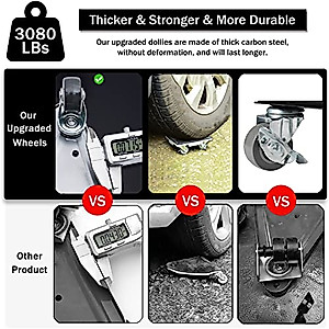 TNICET Furniture Mover Dolly with 4 Wheels,Heavy Duty 3080LBs Load Capacity,Easy Furniture Lifter Mover Tool Set with Anti-Slip Pad, 4 Pack