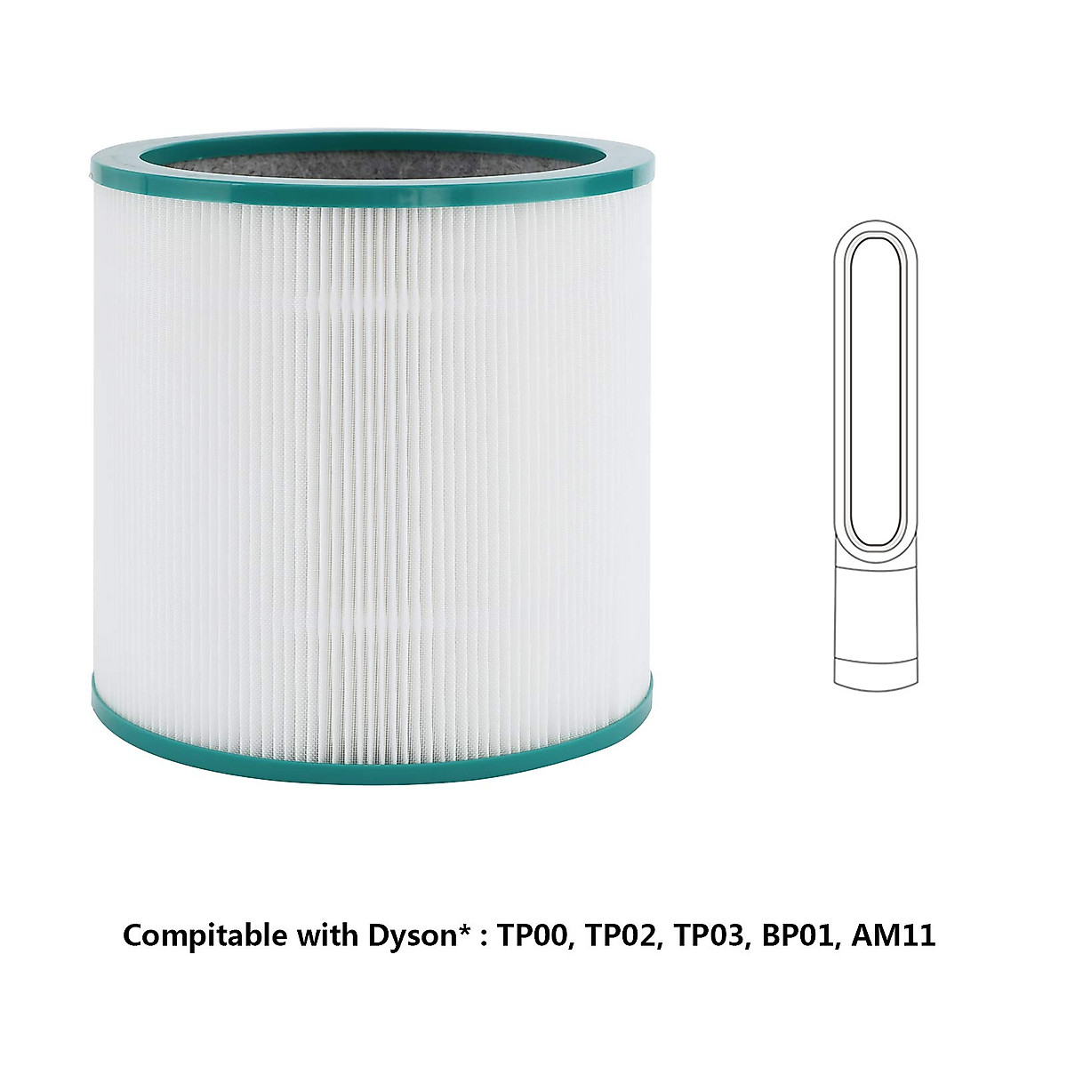 Replacement Filter, for Dyson Pure Cool Link TP02, TP03,Dyson Tower Purifier, Part no 968126-03