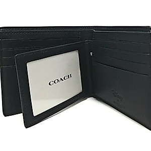 Coach ID Billfold Wallet In Signature Canvas Charcoal/Black