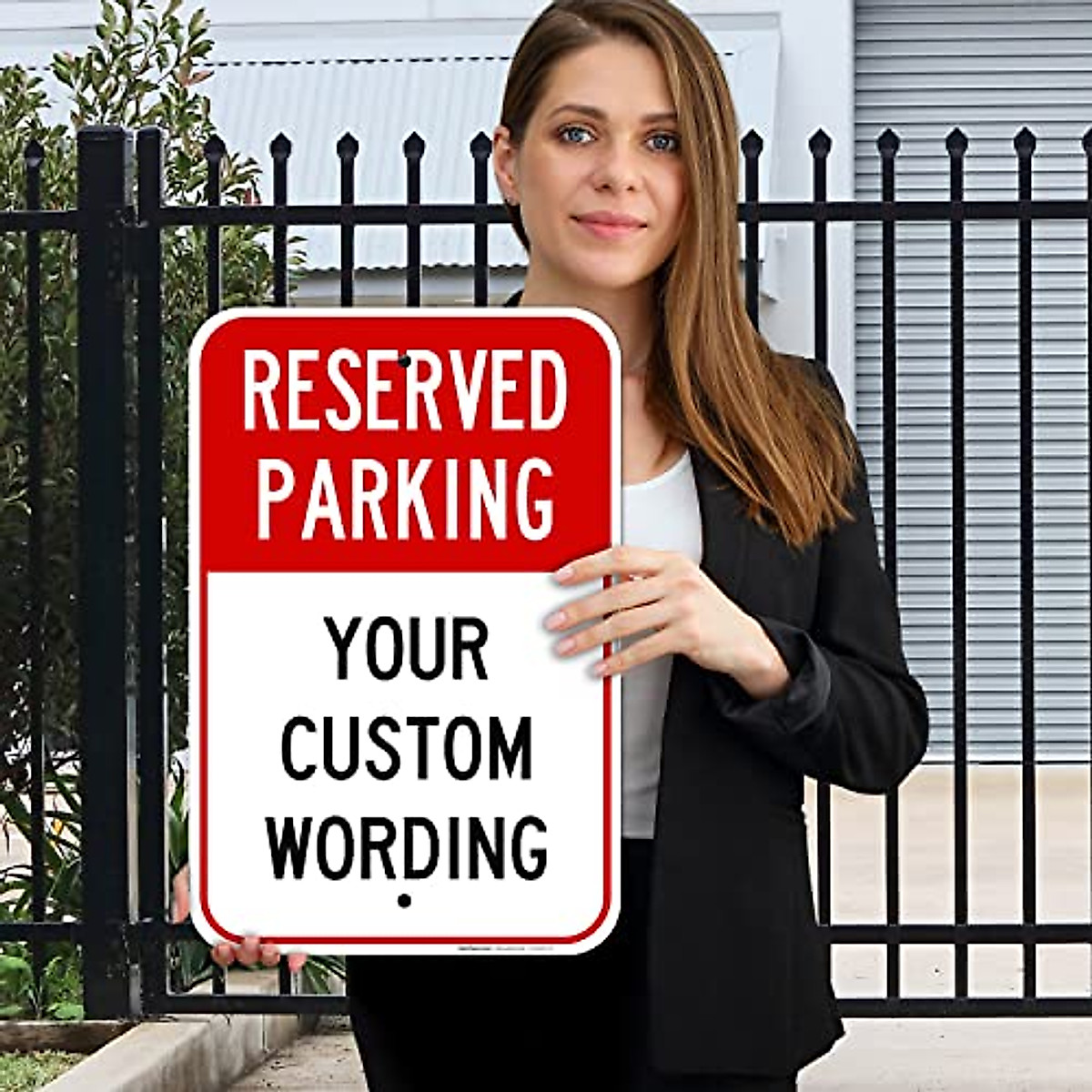 Sigo Signs Reserved Parking Sign, Custom No Parking Sign for Parking Lots, Businesses and Schools, 12x18 Inches, Outdoor Rust Free .063 Aluminum, Fade/Weather Resistant, Made in USA by Sigo Signs