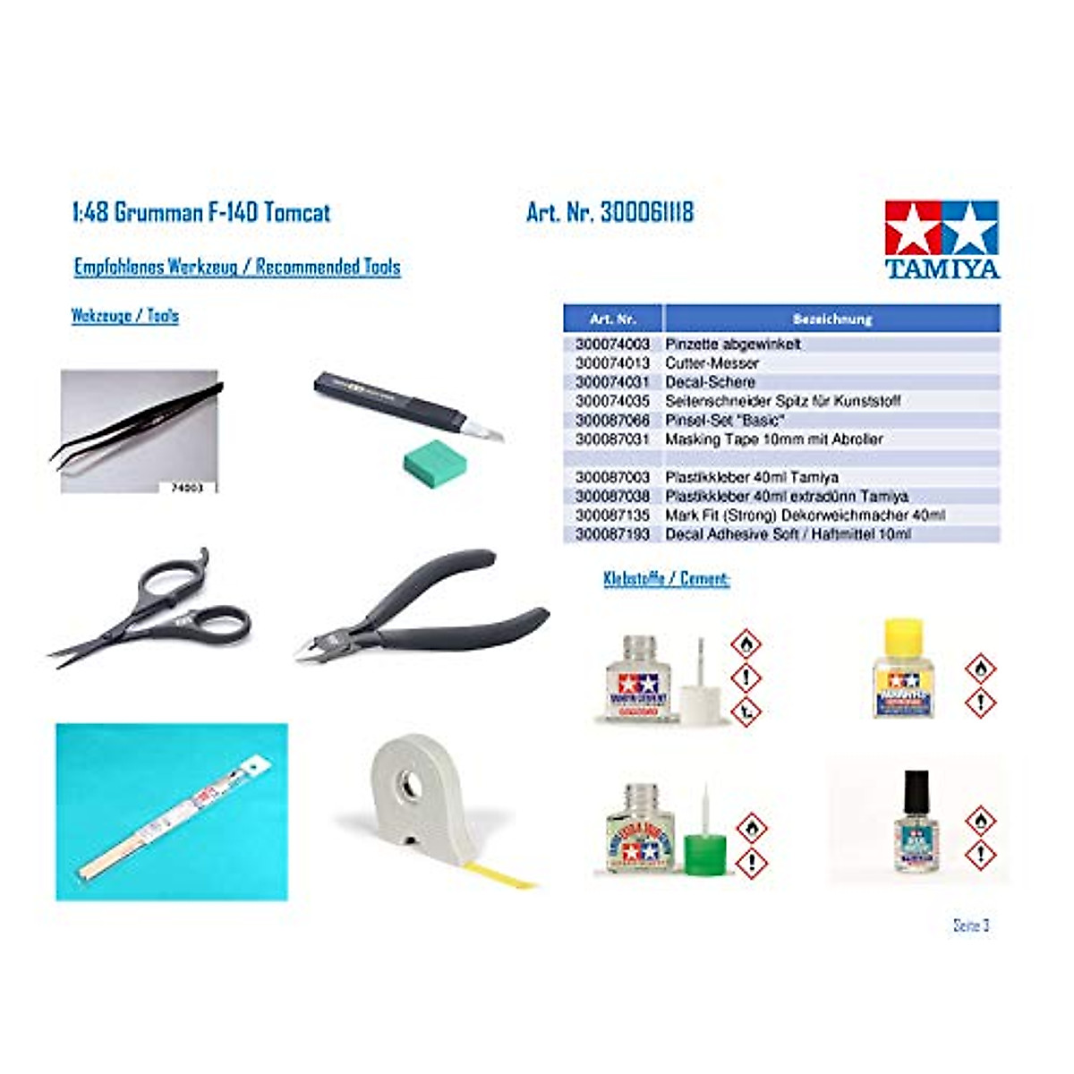 Tamiya 61118 1/48 Grumman F-14D Tomcat Plastic Model Airplane Kit