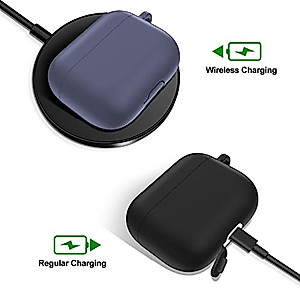 AirPods Pro 3rd Case with Lanyard TPU Shockproof Full-Body Protective Case Cover Soft Rubber Texture for AirPods Pro 3rd Generation (Black+Purple)