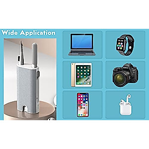 Esteguen Multi-Function Airpod Cleaner Kit- Laptop Phone Screen Cleaner Bluetooth Earphones Cleaning Tools for Airpods Pro Earbuds Cleaning Kit for Tablets Cell Phone Screen White