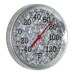 La Crosse 104-2822 8" Galvanized Thermometer