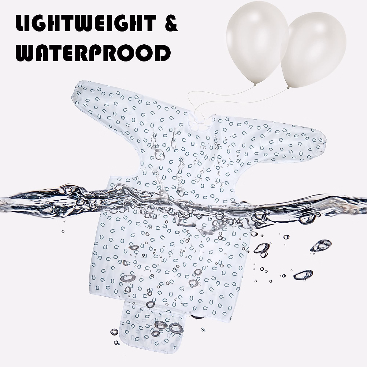 Little Dimsum Baby & Toddler Weaning Bib Coverall, Attaches to High chair, Waterproof Long Sleeve Feeding Smock Apron, Easy to Clean for Eating 6-36 Months