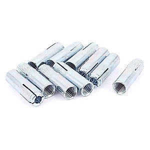 uxcell® 10 Pcs 40mm Long Metal M10 Threaded Expansion Bolt Sleeve Anchors Tool