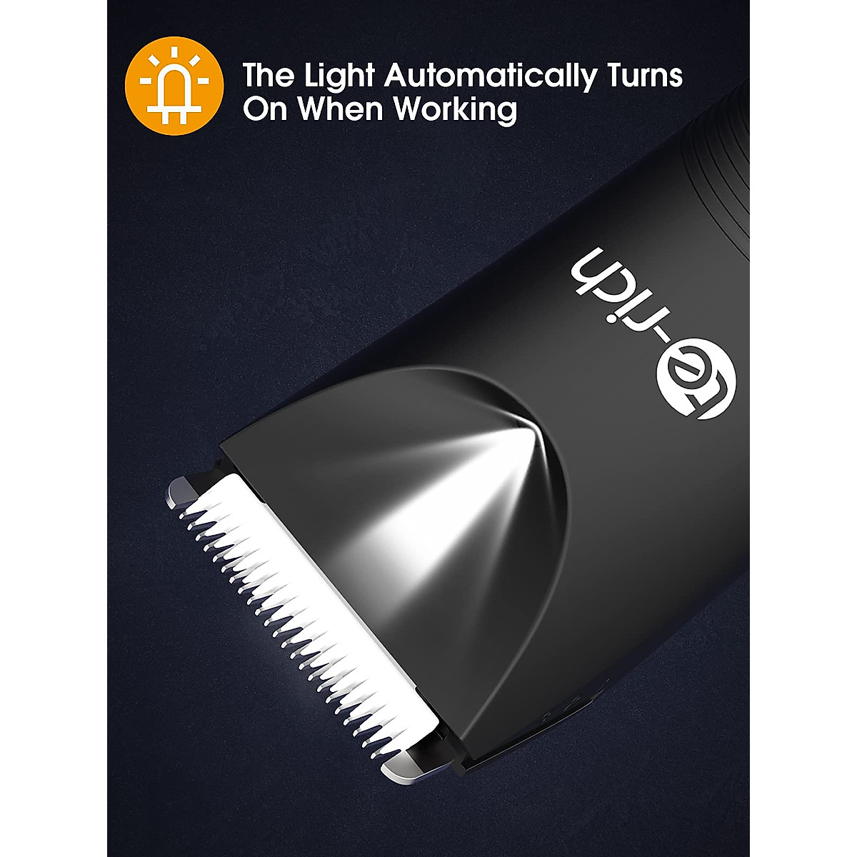 Te-Rich Body Groin Hair Trimmer for Men, Replaceable Ceramic Blade Heads, Waterproof Wet & Dry Clippers, LED Light and Standing Dock, Ultimate Male Hygiene Razor and Electric Body Shavers for Balls