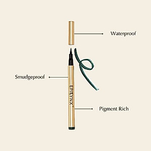 EPILYNX Long Lasting Waterproof Liquid Eyeliner with Precision Tip | Gluten and Allergen Free, Vegan Eyeliner Pencil |2mL| Green by Dr. Liia
