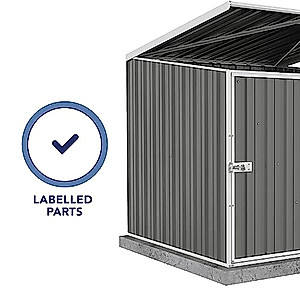 Absco Pool Pump Cover - Versatile Horizontal Storage Shed | 5 x 5 ft | Easy Assembly | Woodland Gray | Ideal for Pool, Trash Cans, Garden & Pool Equipment | SNAPTiTE Assembly System | Safety Features