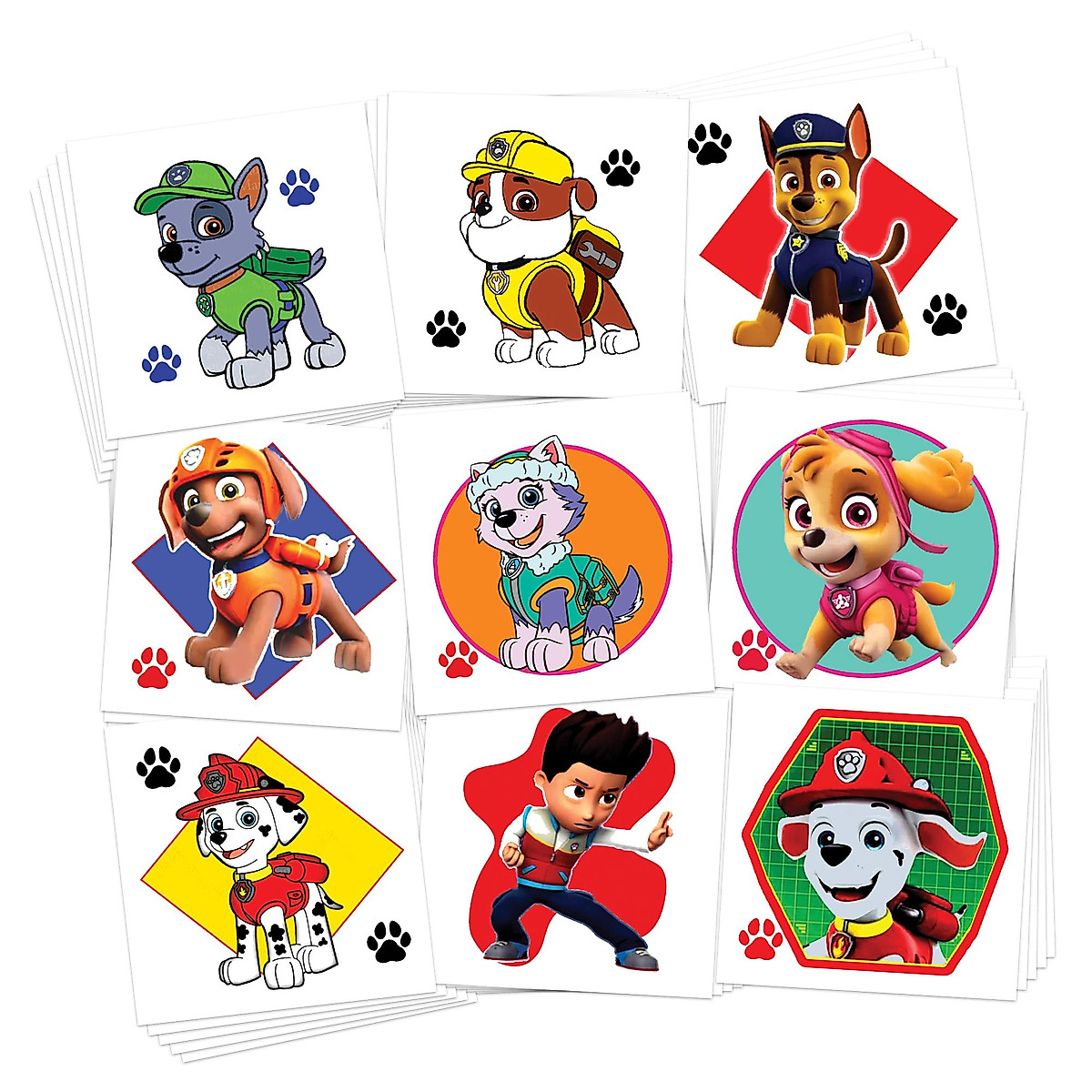 Pup Squad Temporary Tattoos for Kids - 45pk - Kids Birthday Party Favors - Pinata Stuffers