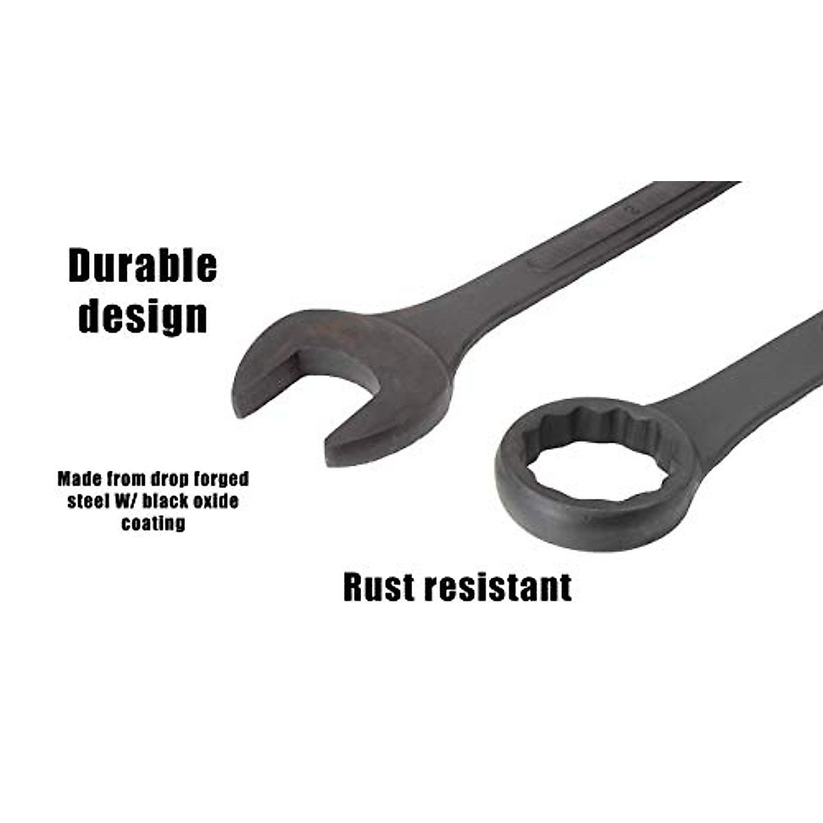 VCT 10 PC SAE Black-Oxide Jumbo Combo Wrench Set | 1-5/16" - 2" W/Carrying Pouch