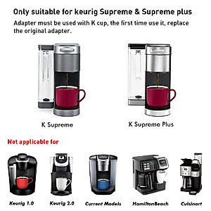 Reusable K Cups for Keurig with Adapter | Refillable K cups for Keurig K Supreme & Keurig K Supreme Plus Coffee Makers (2Pack Reusable Coffee Pods + 1 Pack Adapter )