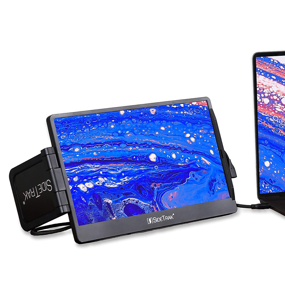 SideTrak Swivel 12.5” Attachable Portable Monitor for Mac FHD IPS Dual Screen with Kickstand | Compatible with All MacBook Pro & MacBook Air Laptops | Powered by USB-C or Thunderbolt