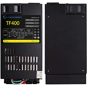 Flex ATX Power Supply 350W 1U Fully Modular PSU 90-264V AC with 1x20/24Pin Mainboard Power,2xSATA Ports, 2xIDE Fan Power for Rack Mount Case Desktop Server POS AIO System