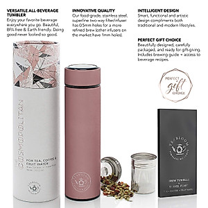 Teabloom - The ORIGINAL All-Brew Travel Tumbler & Thermos | OPRAH’s Favorite | 16oz/480ml Insulated Water Bottle/Tea Flask/Cold Brew Coffee Mug